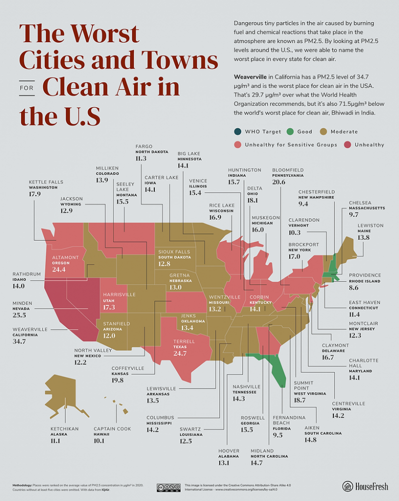 The most polluted US town and cities revealed for Clean Air Month - The ...